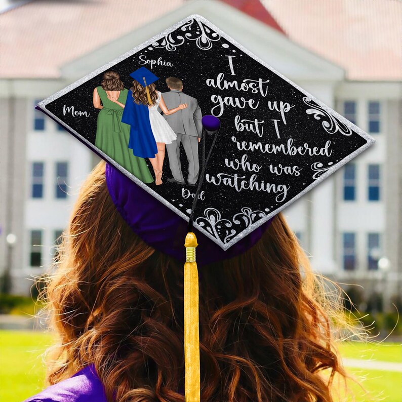 Personalized Thank You Parents Graduation Cap Topper, Graduation Cap ...