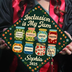 Personalized Teacher Graduation Cap Topper, Inclusion is My Jam ...