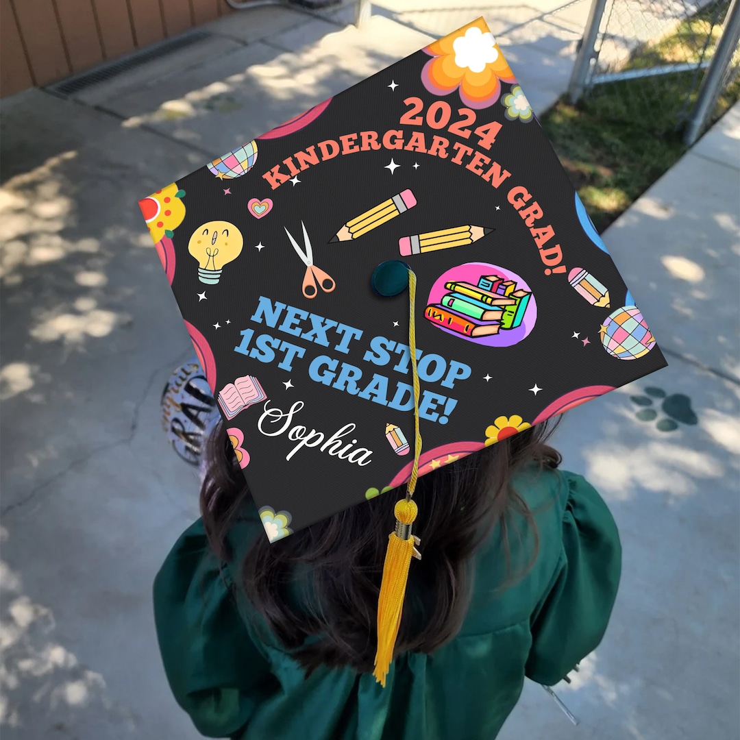 Personalized Kindergarten Graduation Cap Topper, Kindergarten Grad Next ...