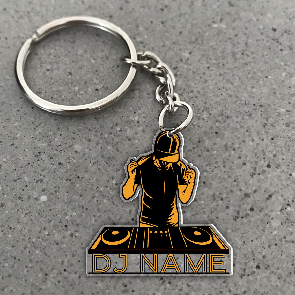Personalized Name DJ Acrylic Ornament, DJ Car Hanger, DJ Keychain, Dj ...