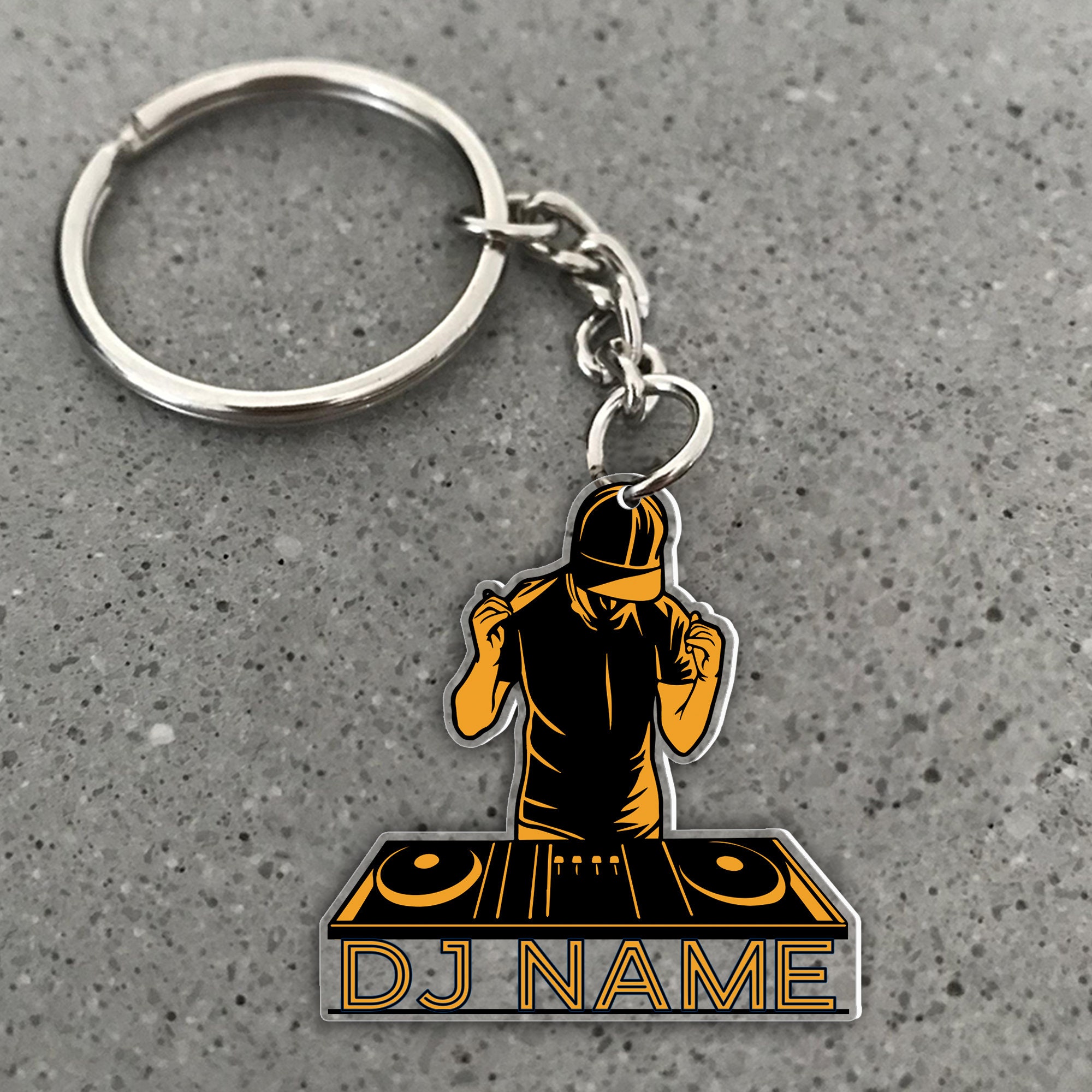 Personalized Name DJ Acrylic Ornament, DJ Car Hanger, DJ Keychain, Dj ...