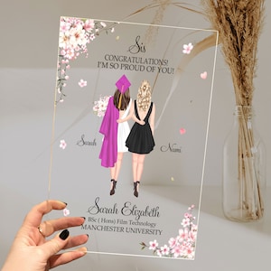 Personalized Sister Graduation Print Rectangle Plaque, Graduate to My ...