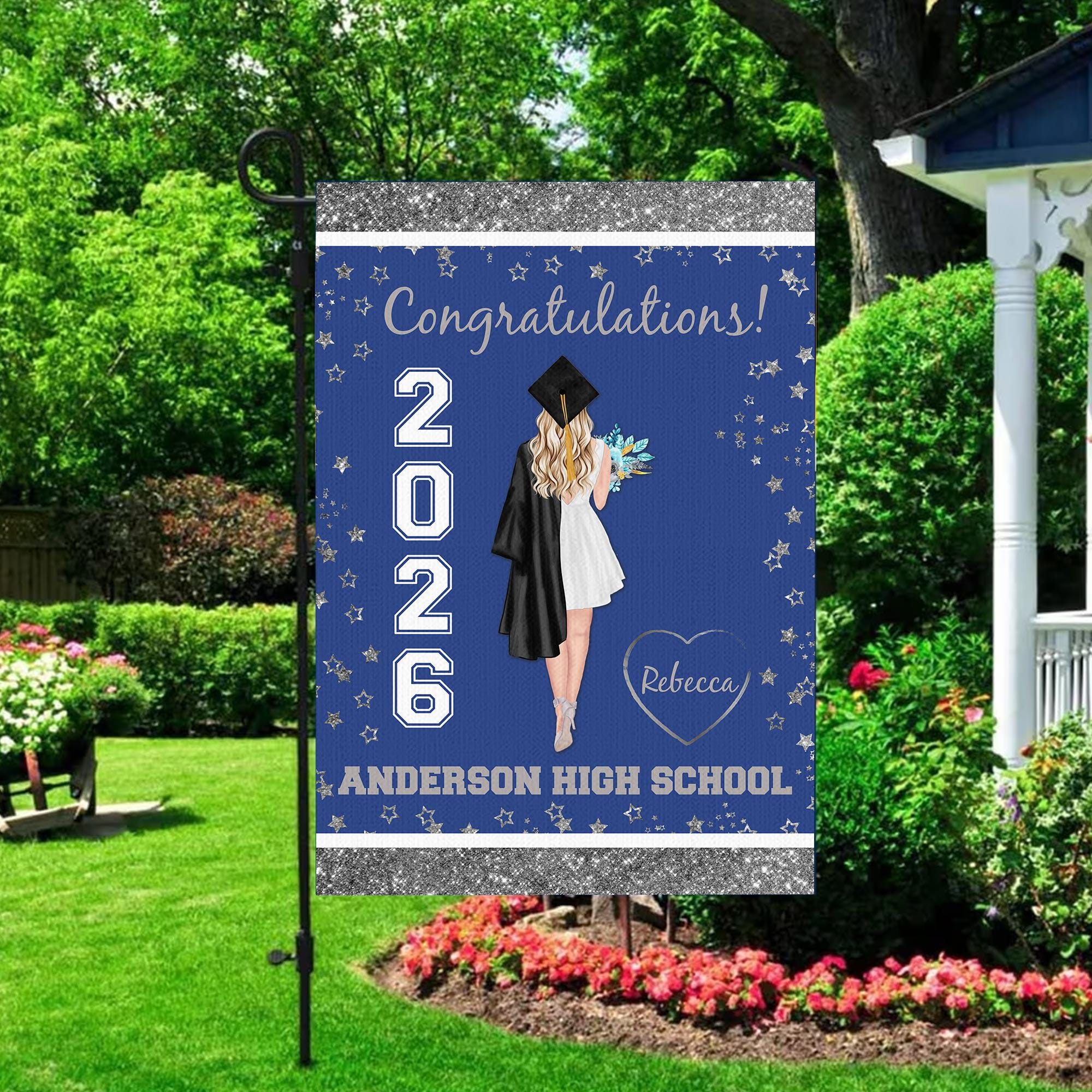 Personalized Graduation Senior Flag Class of 2026, Custom Name ...