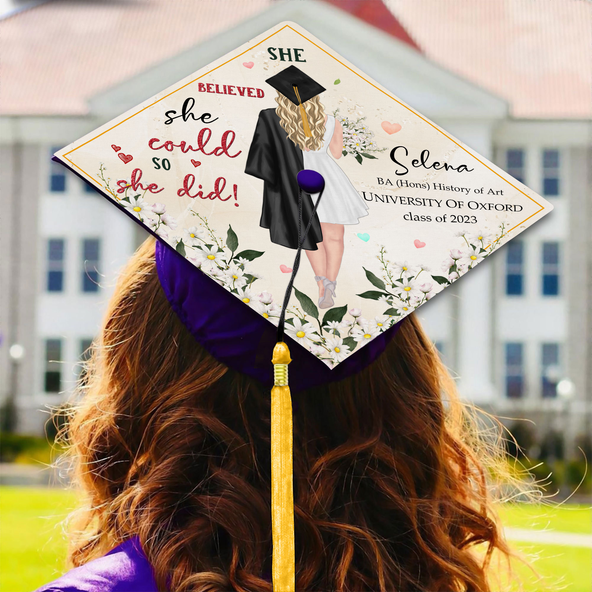 Personalized Graduation Cap Topper, Black Queen Grad Cap Topper, Class ...