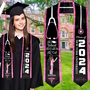 Personalized Nurse Graduation Stoles, Custom Graduation Sashes, Nursing ...