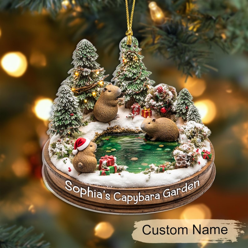 Personalized Capybara Garden 2D Flat Acrylic Ornament, Capybara ...