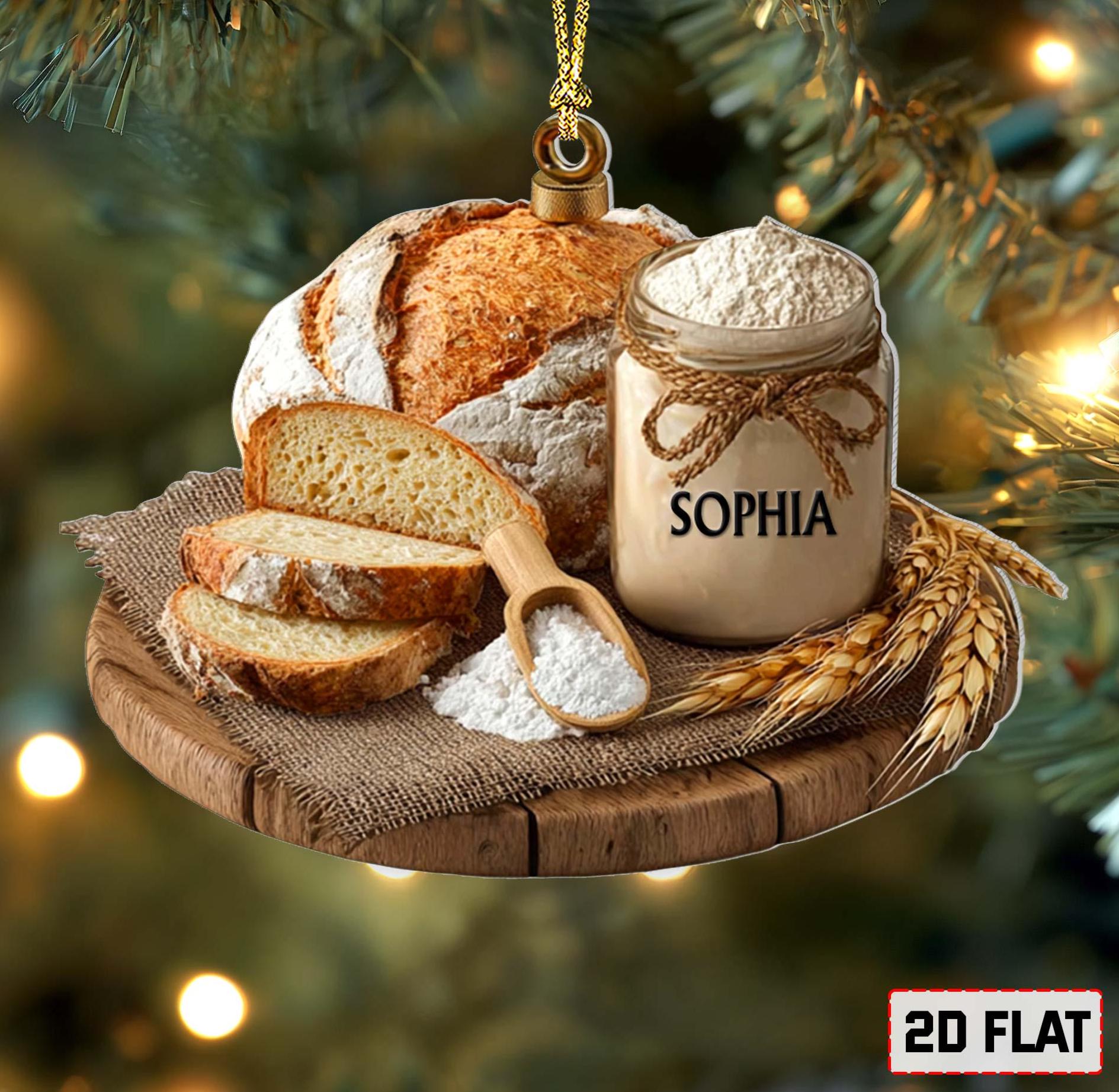 Personalized 2D Flat Sourdough Bread Baking Acrylic Ornament – Custom ...