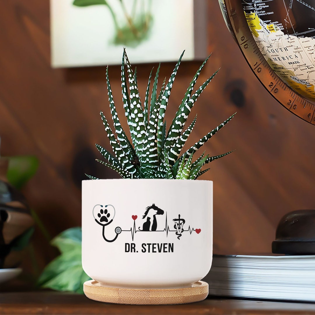 Custom Veterinarian Plant Pot, Veterinarian Gifts, Vet Tech Gift ...
