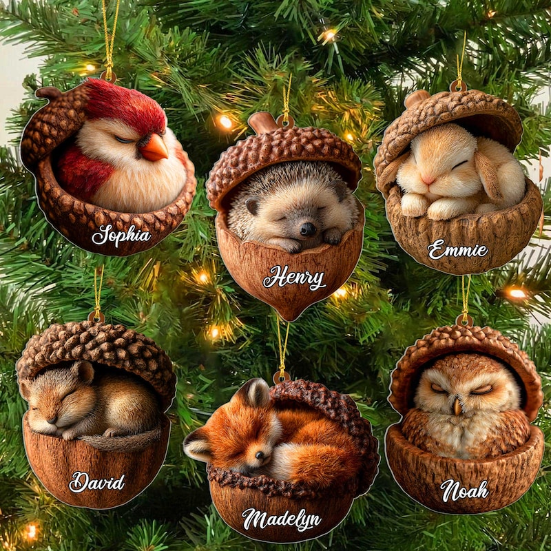 Felt Acorn Tree Ornaments - Etsy