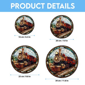 Train Faux Stained Glass Suncatcher, Train Window Hangings for Garden ...