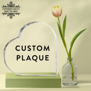 Custom Heart Shape Acrylic Sign, Customized Heart Shape Acrylic Stand ...