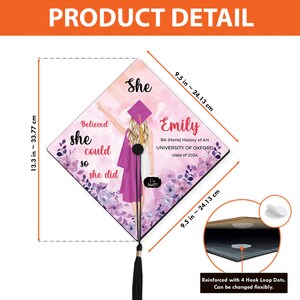 Personalized Muslim Graduation Cap Topper, Islamic Custom Graduation ...