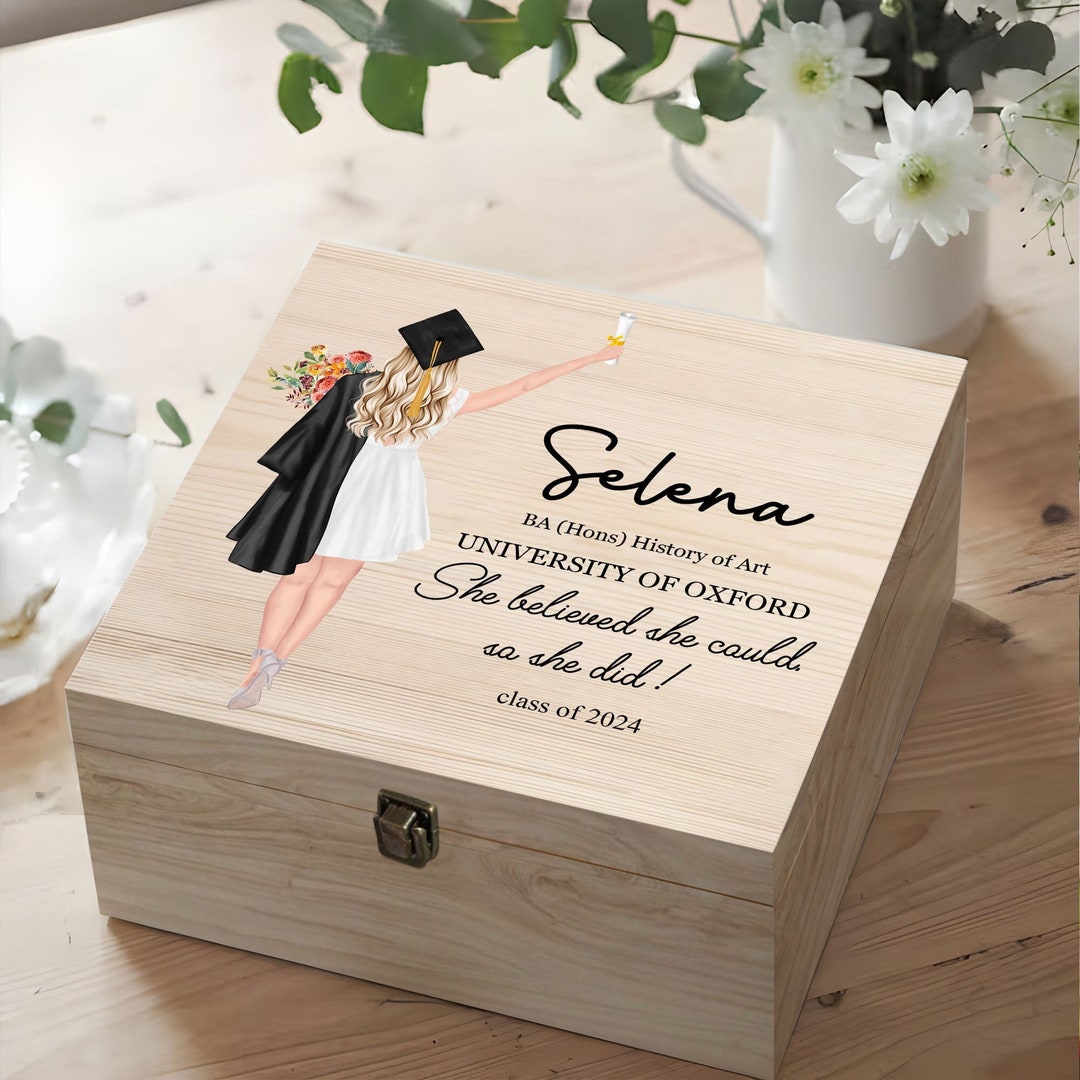 Personalized Graduation Keepsake Box, Graduation Memory Box, Graduation ...