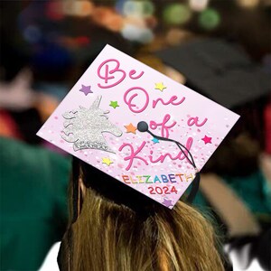 Personalized Be One of A Kind Unicorn Graduation Cap Topper, Class of ...