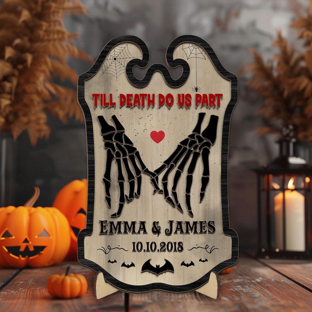 Till Death Do Us Part Sign, Halloween Wedding Sign, Gothic Wedding ...