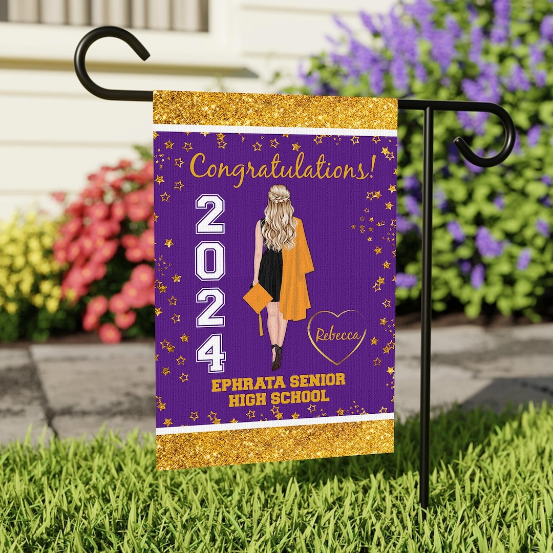 Personalized Graduation Senior Flag Class of 2024, Custom Name ...