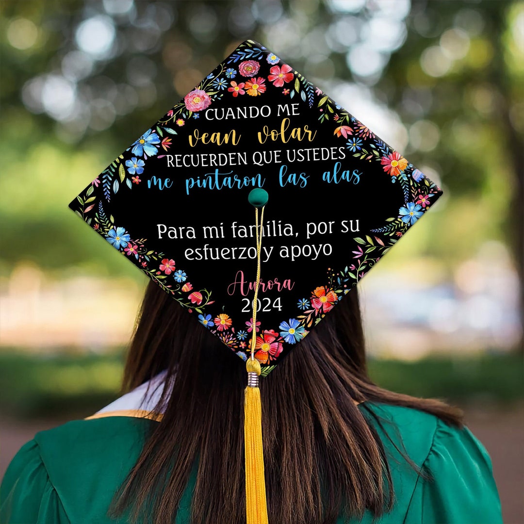 Personalized Spanish Graduation Cap Topper, Mexican Grad Cap Topper ...