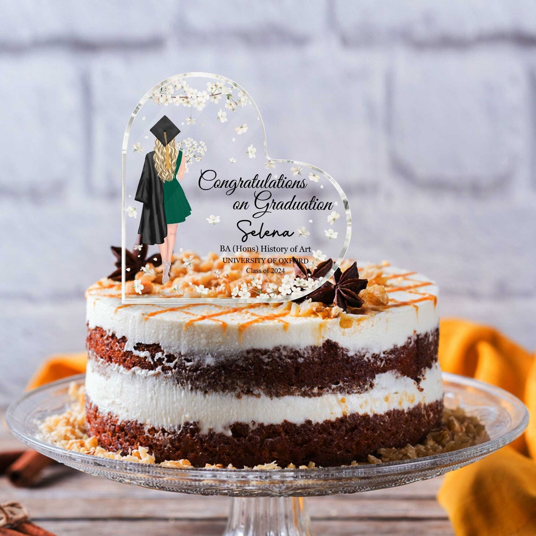 Personalized Graduation Cake Topper, Custom Graduation Cake Topper ...