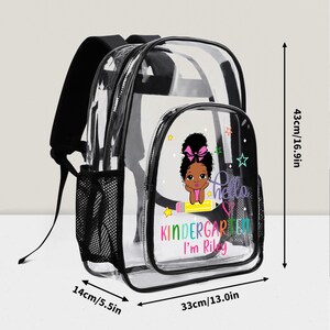 Personalized Back to School Clear Backpack for African American Kids ...