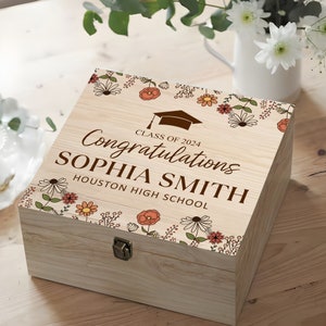 Personalized Graduation Keepsake Box, Custom Graduation Memory Box ...