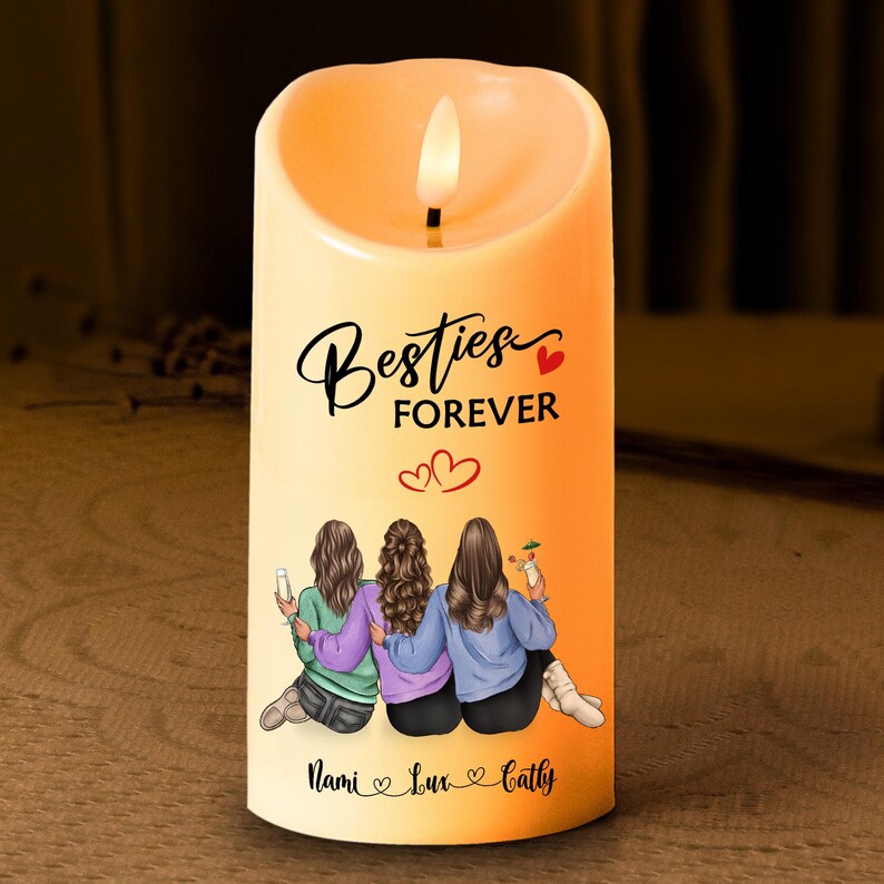 Personalized Best Friend Led Candle, Friendship Candle, Friendship ...