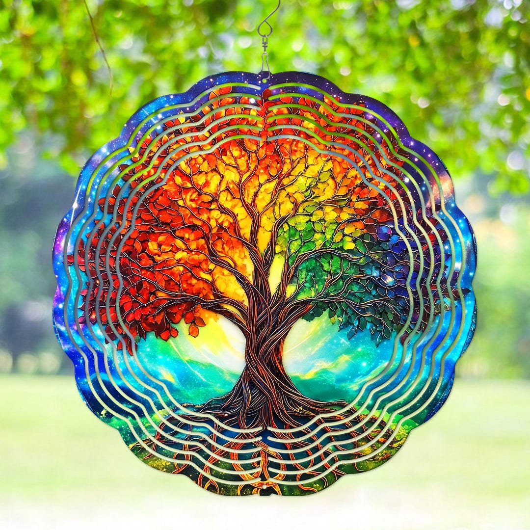 Tree of Life Wind Spinner, Tree of Life Wind Spinner Hanging for Yard ...
