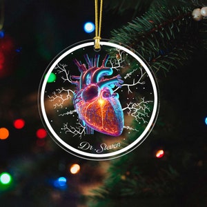 Custom Cardiologist Acrylic Circle Ornament, Cardiologist Grad Gift ...