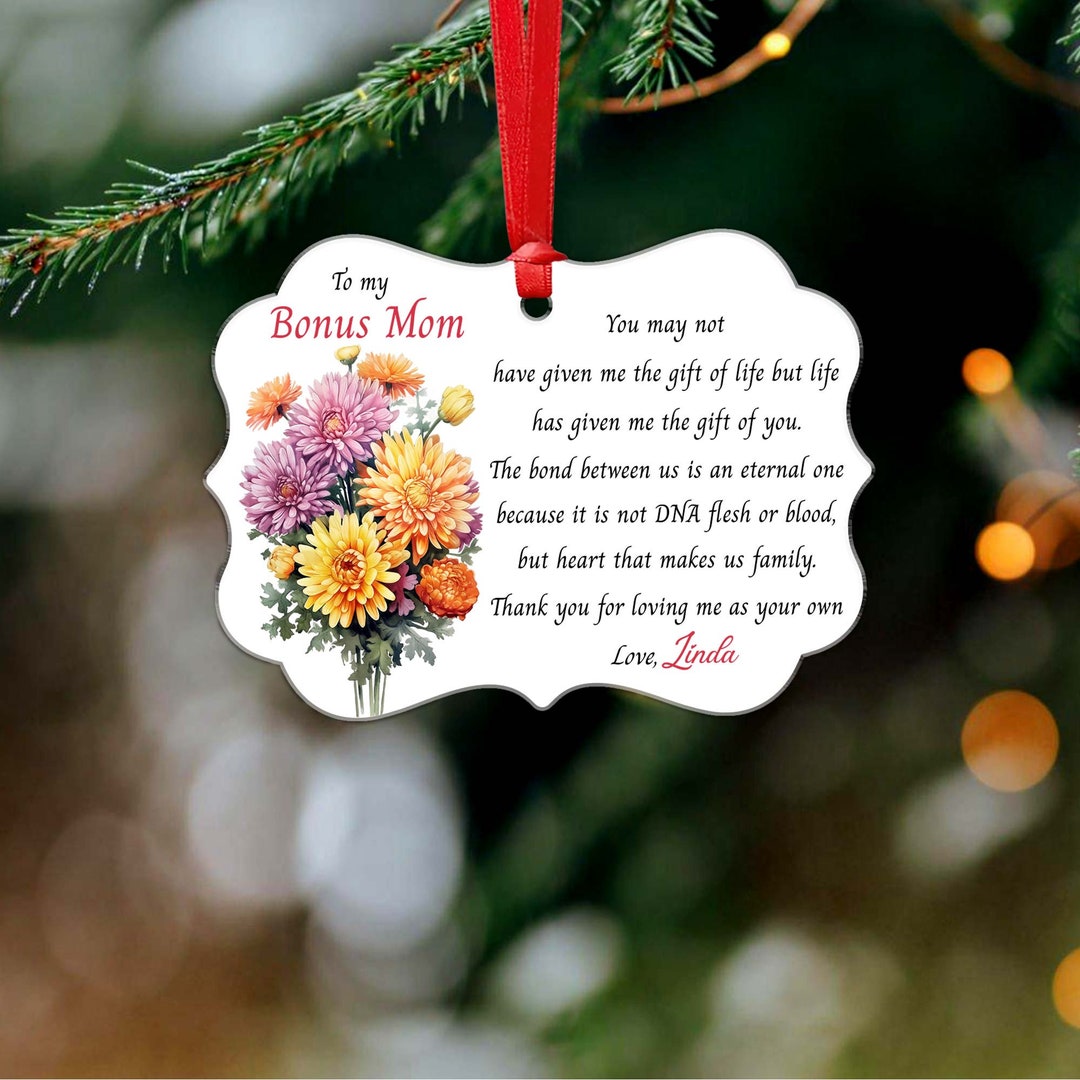 Personalizedbirth Month Flower Stepmom Christmas Ornament To Etsy