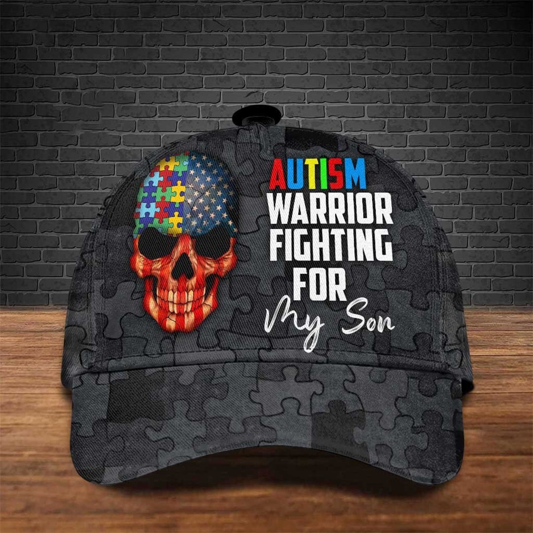 Personalized Autism Awareness Cap, Autism Warrior Cap, Fighting for My ...