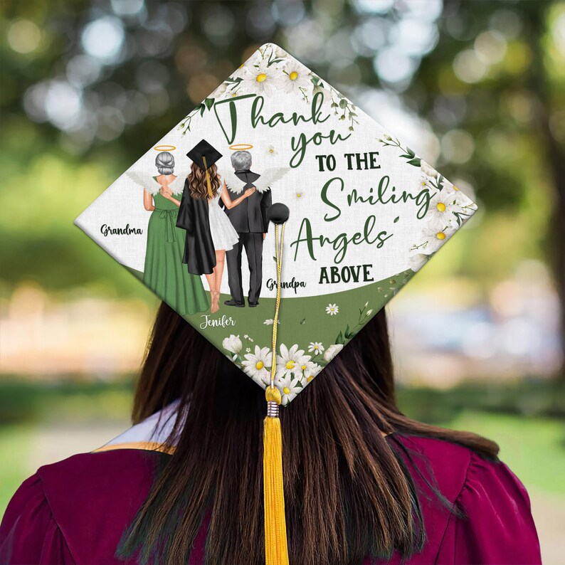 Personalized Thank You Parents Graduation Cap Topper, Graduation Cap ...