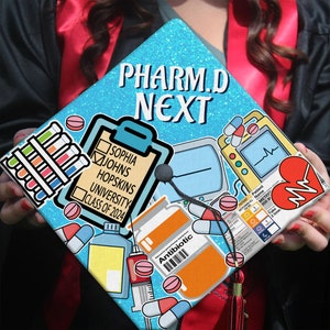 Personalized Pharmacy Tech Graduation Cap Topper, Pharm.d Next Cap ...