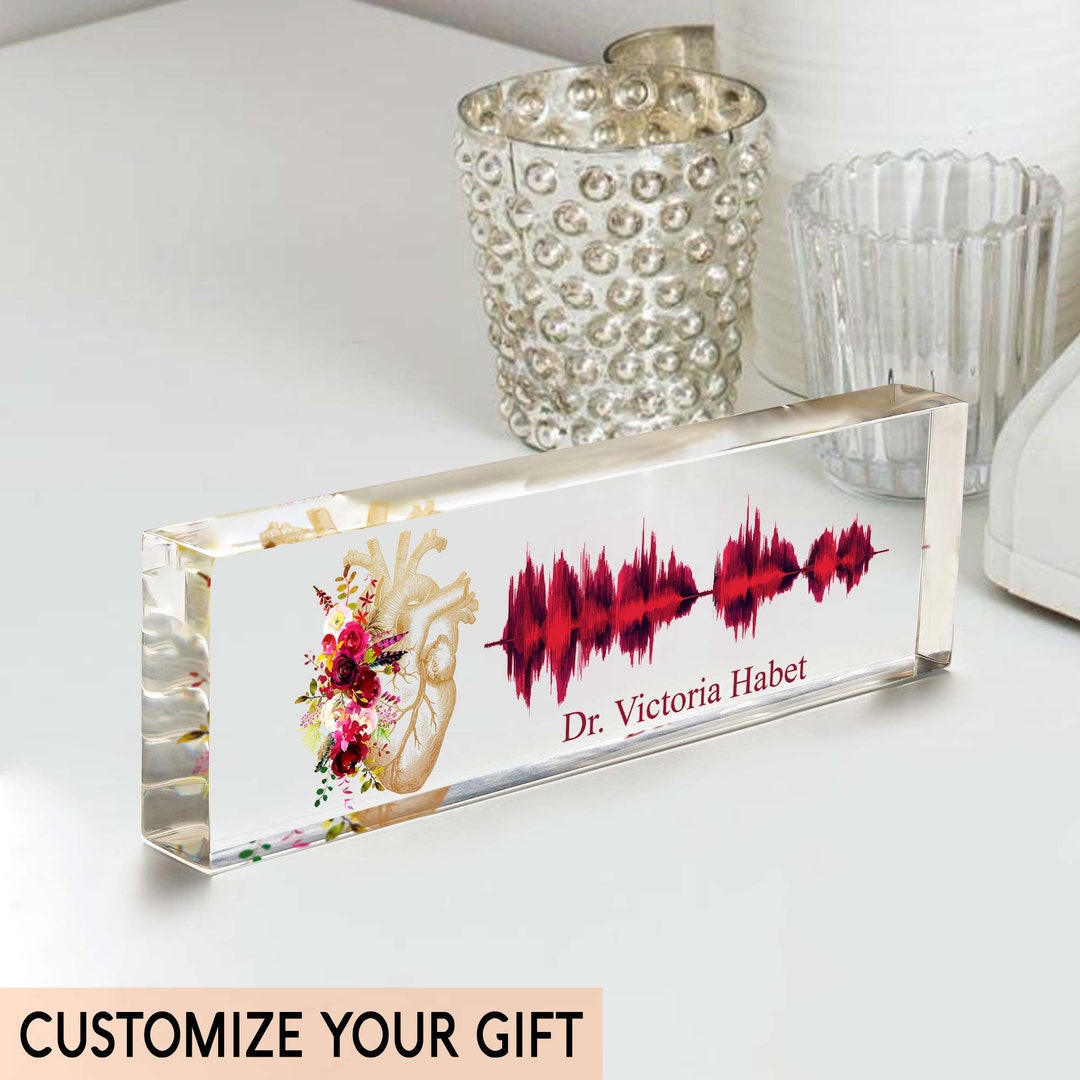 Personalized Cardiologist Name Plate, Custom Name Desk Plaque for ...