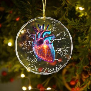 Personalized Cardiologist Glass Ornament, Cardiologist Gifts ...