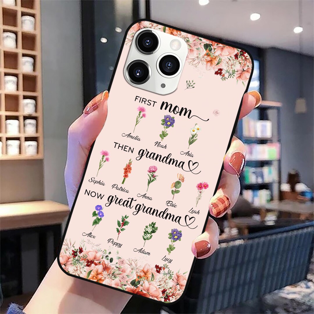 Personalized Birth Month Flower First Mom, Then Grandma, Now Great ...