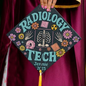 Personalized Radiology Graduation Cap Topper, Custom Radiology Grad Cap ...