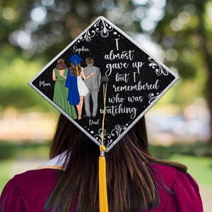 Personalized Thank You Parents Graduation Cap Topper, Graduation Cap ...