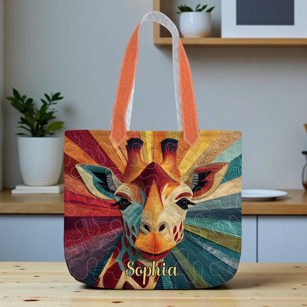 Giraffe Quilted Tote - Etsy