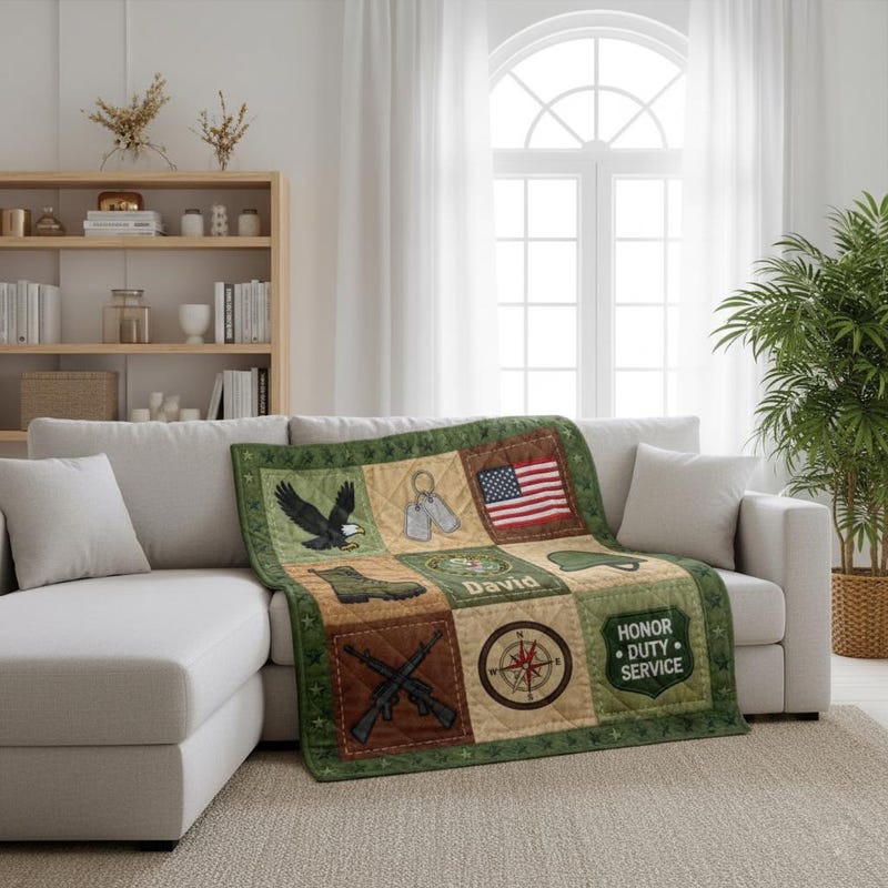 Army Quilt - Etsy