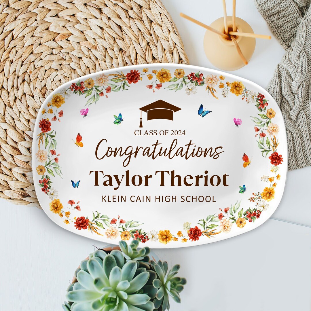 Personalized Graduation Platter, Custom Plate Graduation Gift, Class of ...