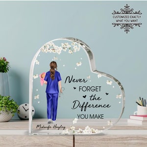 Personalized Midwife Print Heart Acrylic Plaque, Midwife Graduation ...