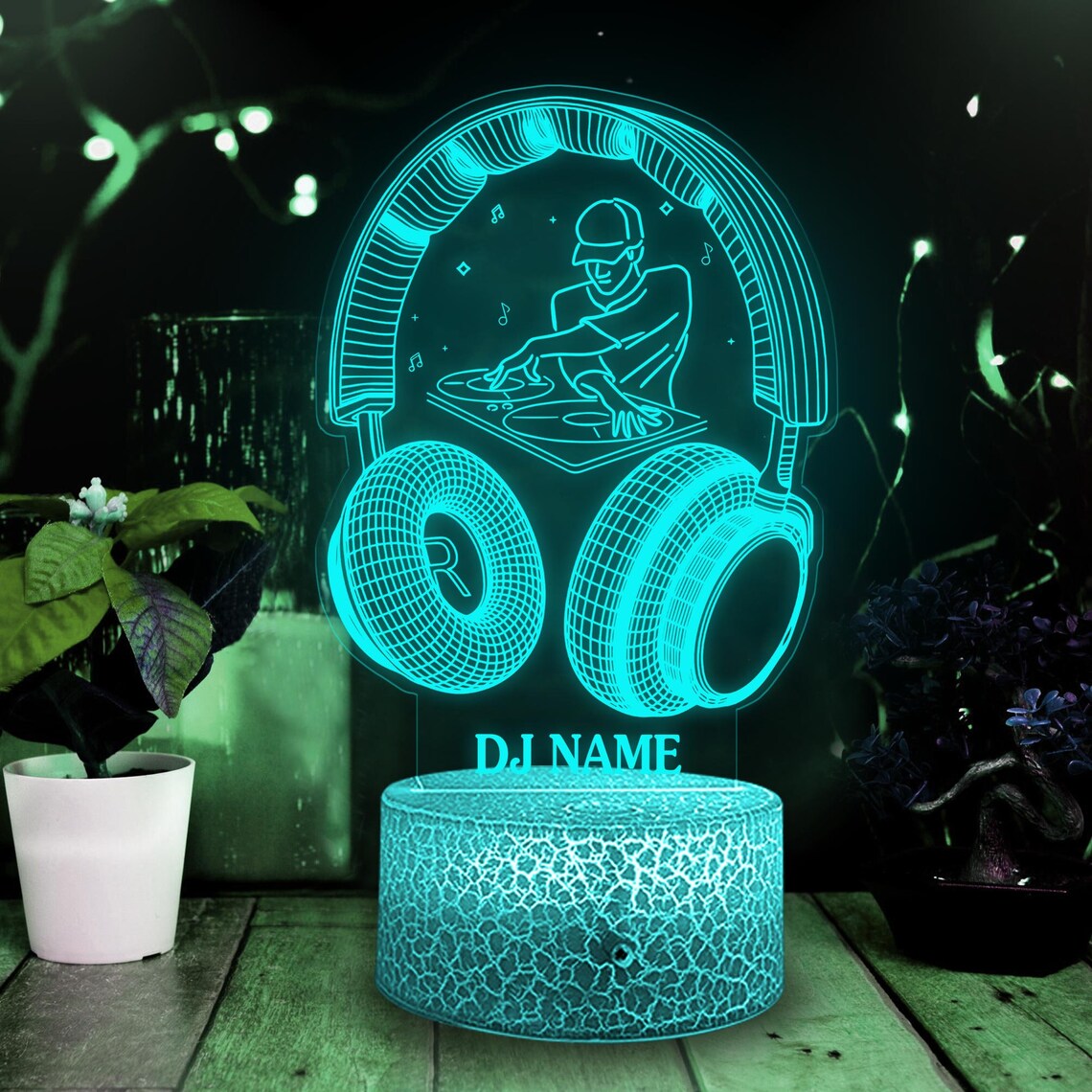 Personalized DJ Night Light, DJ Player 3D Lamp, Gifts for Dj, Disc ...