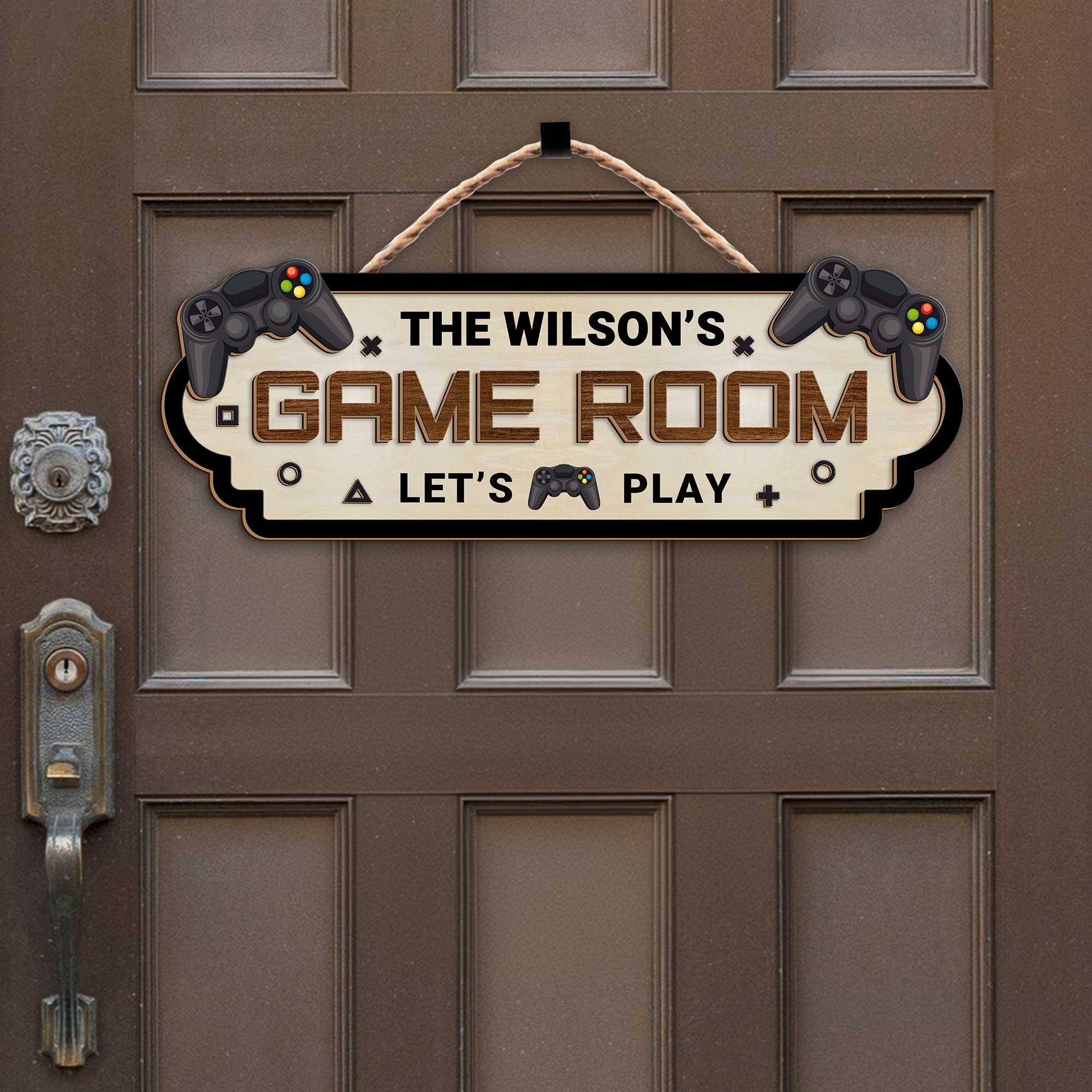 Personalized Game Room Door Sign, Custom Game Room Sign, Game Room ...