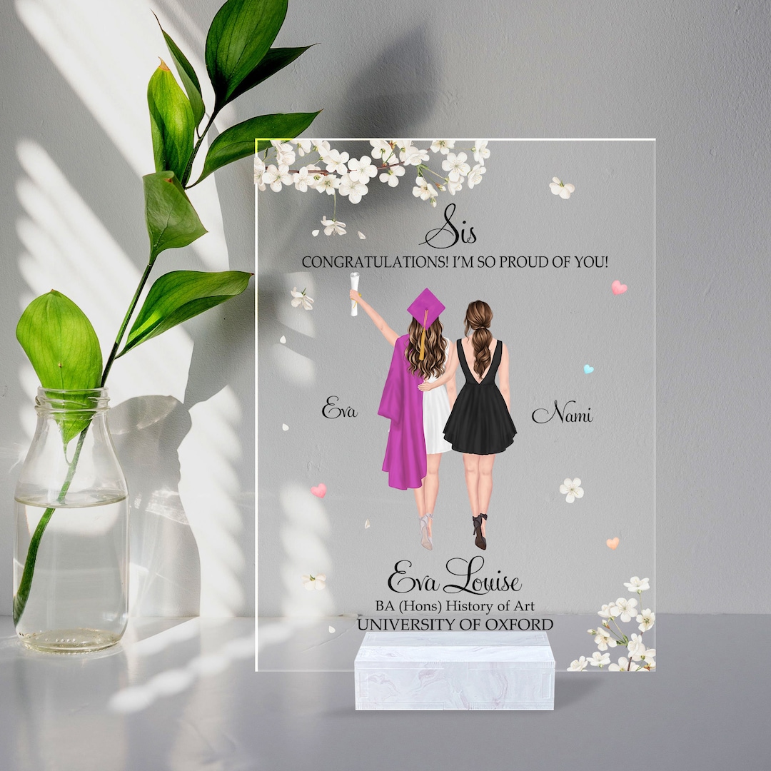 Personalized Sister Graduation Print Rectangle Plaque , Graduate to My ...