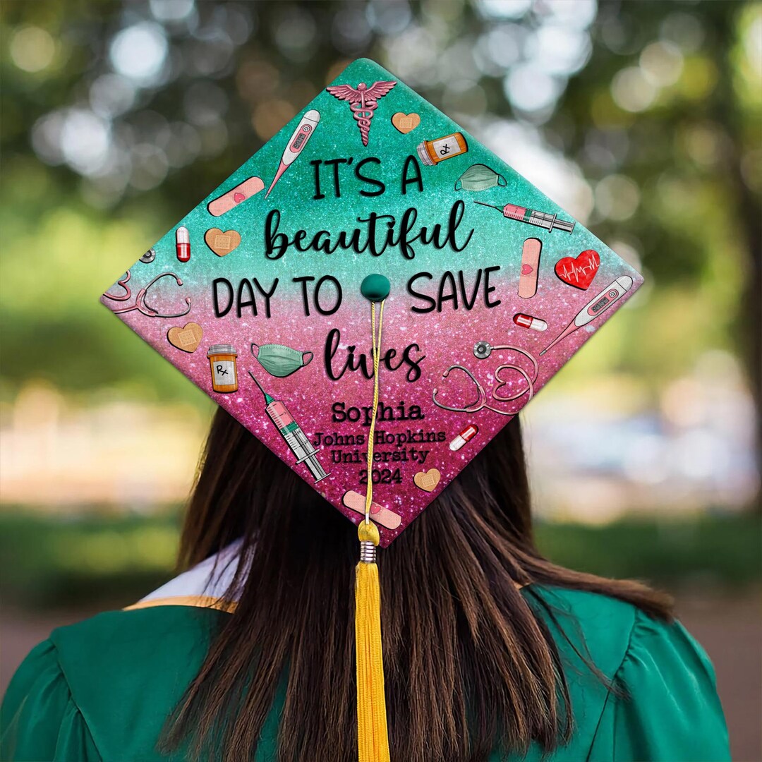 Custom Nursing Graduation Cap Topper, Custom Nursing Graduation Cap ...