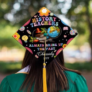 Personalized History Teacher Graduation Cap Topper, Custom History ...