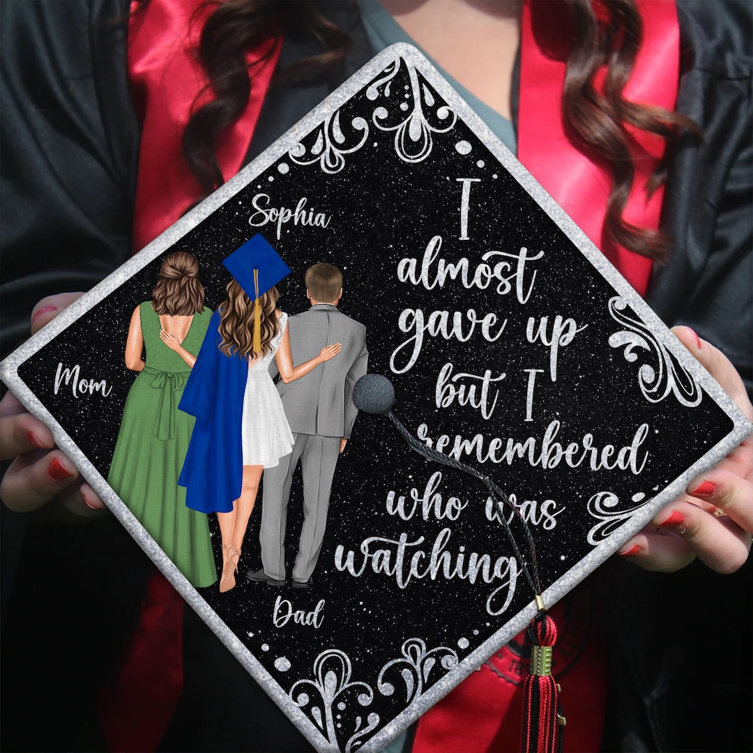 Personalized Thank You Parents Graduation Cap Topper, Graduation Cap ...