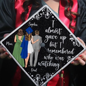 Personalized Thank You Parents Graduation Cap Topper, Graduation Cap ...