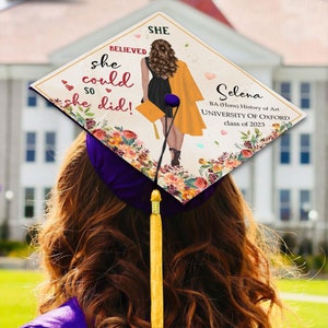 Personalized Black Queen Grad Cap Topper, Graduation Cap Topper, Class ...