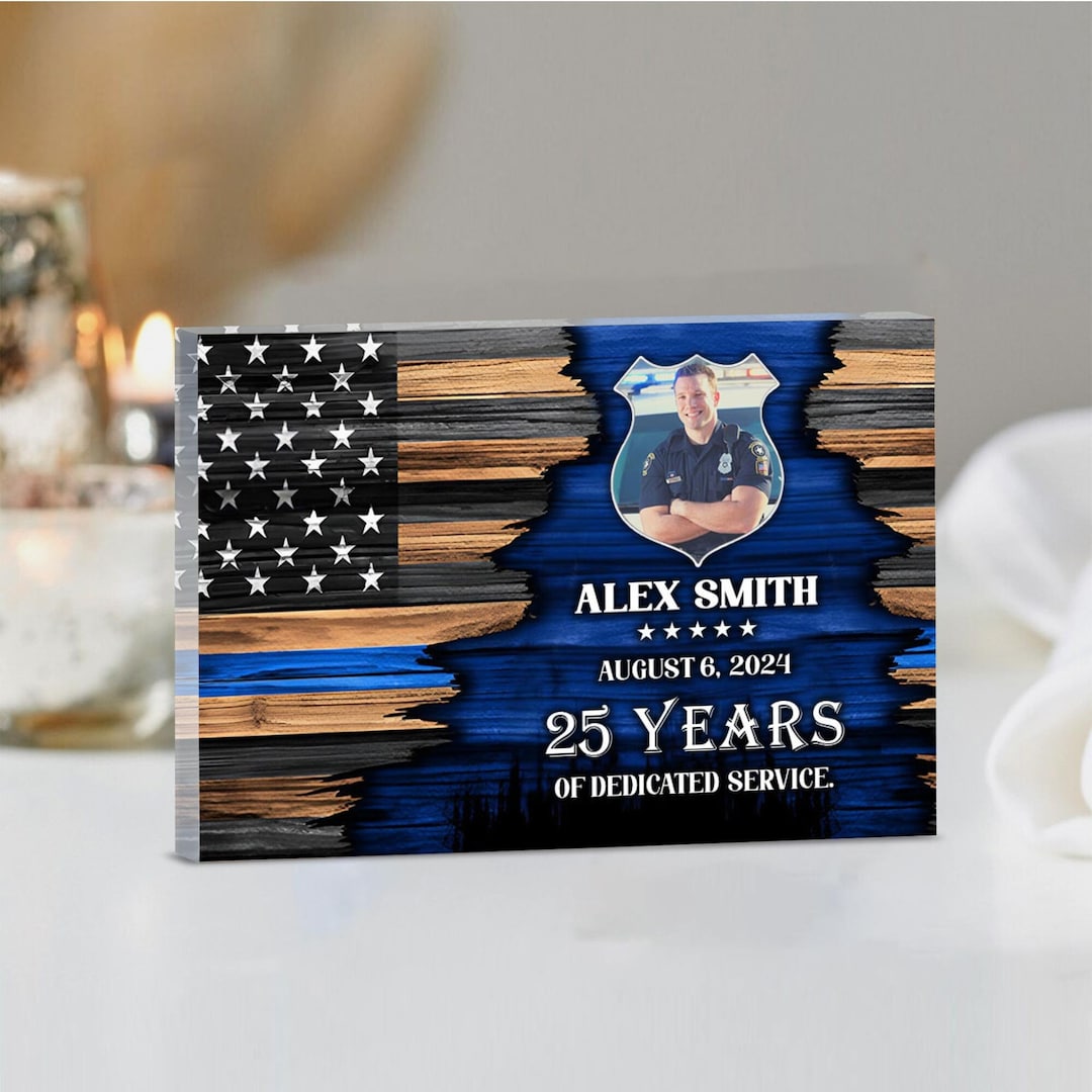 Personalized Police Officer Retirement Acrylic Block, Police Retirement ...