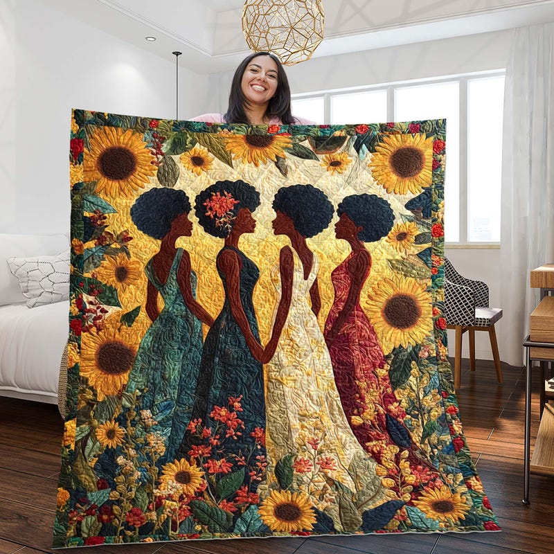 Black Women Quilt Blanket - Etsy